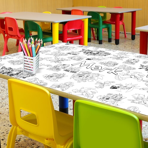 6x3 Ft Sonic Coloring Table Cloth DIGITAL FILE Personalized - Etsy