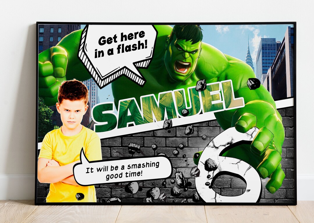 Incredible Hulk Backdrop, Superhero Backdrop, Hulk Portrait With Photo ...