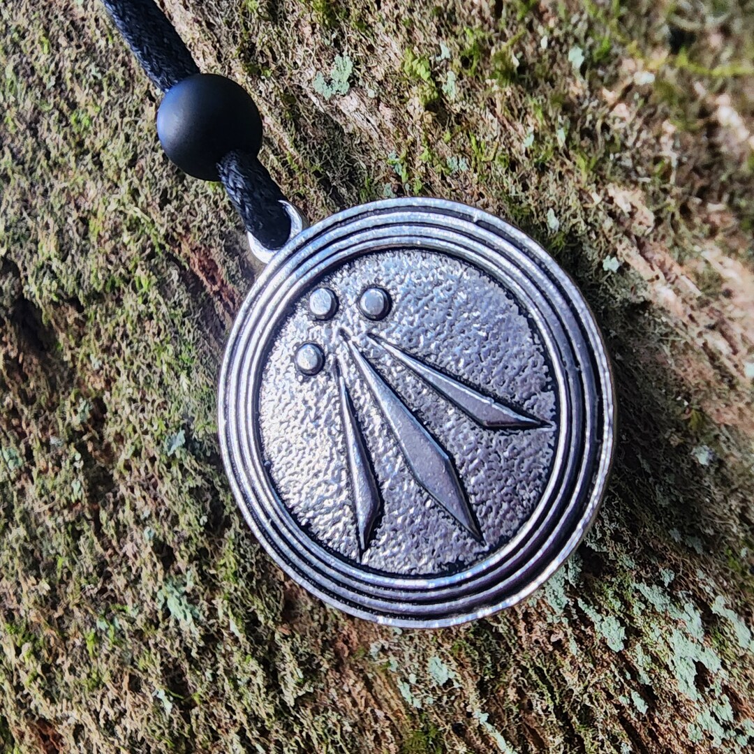 Fine Pewter Druid Awen Symbol Pendant - Necklace - Double Sided - Etsy