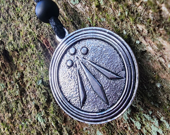 Fine Pewter Druid Awen Symbol Pendant - Necklace - Double Sided - Etsy