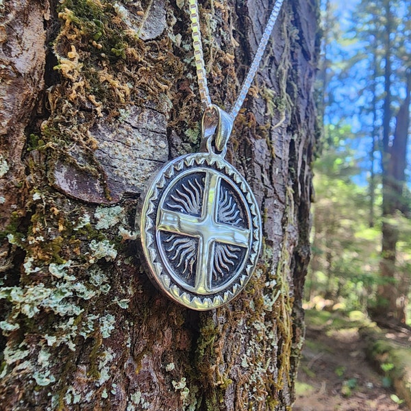 Solar Cross Pendant - Etsy
