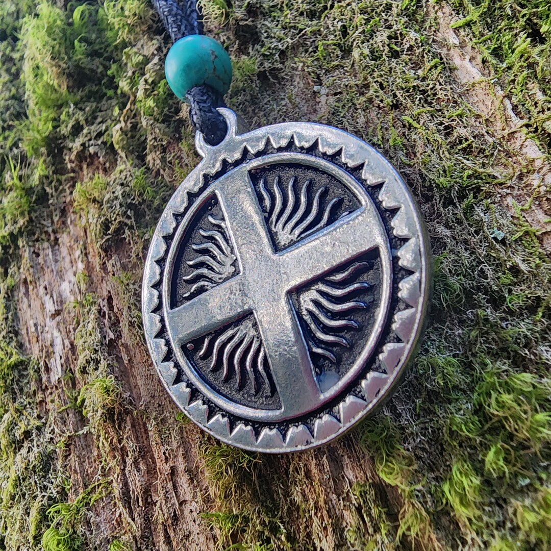 Fine Pewter Solar Cross - Double Sided - Etsy