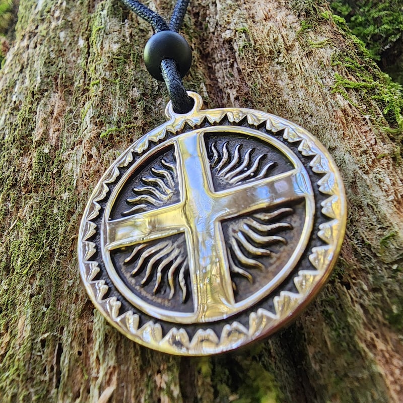 Solar Cross Pendant - Etsy