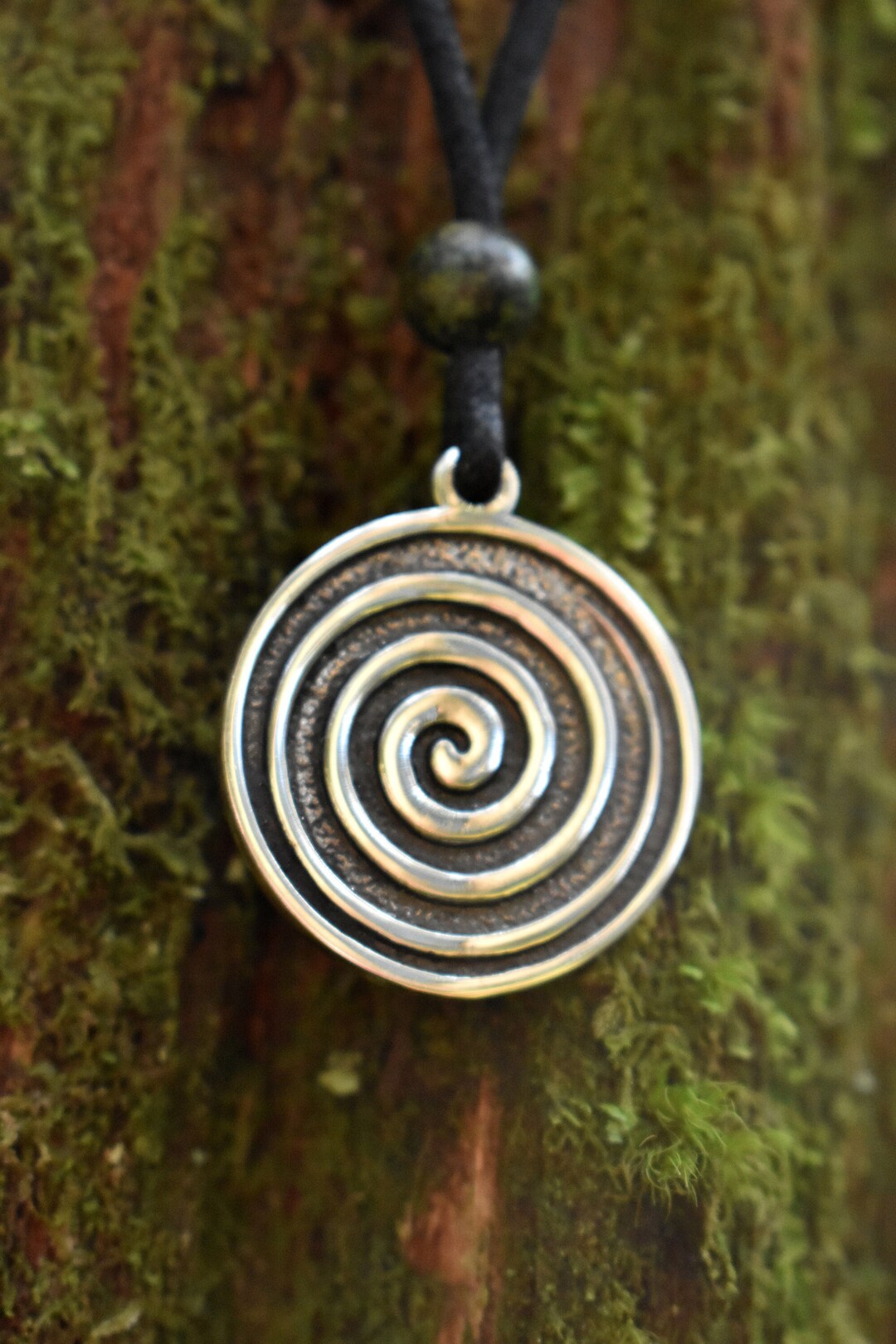 Sterling Silver Spiral Pendant - Necklace - Etsy