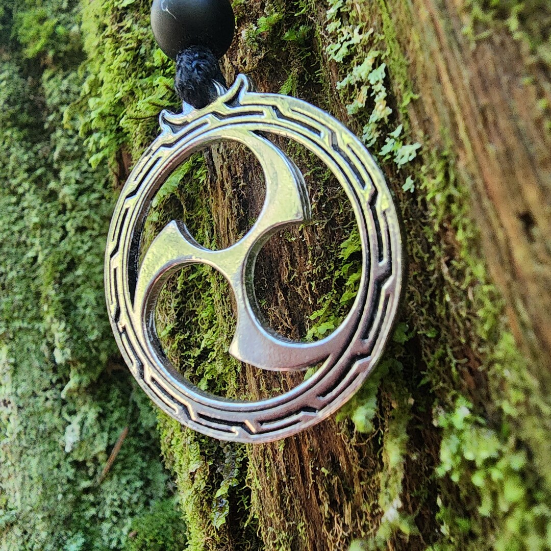 Fine Pewter Mitsudomoe Pendant - Etsy
