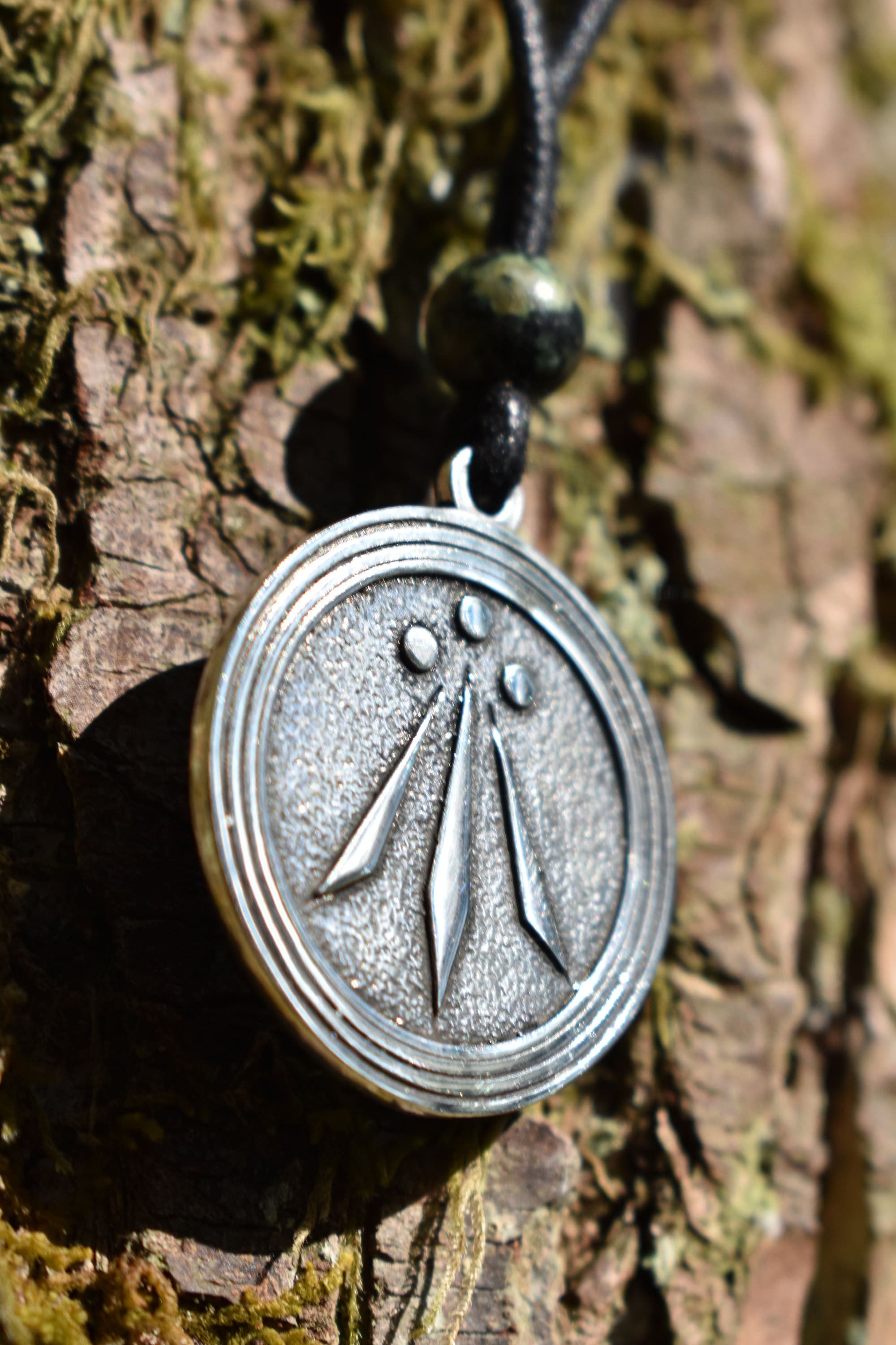 Sterling Silver Druid Awen Symbol Pendant - Double Sided - Etsy