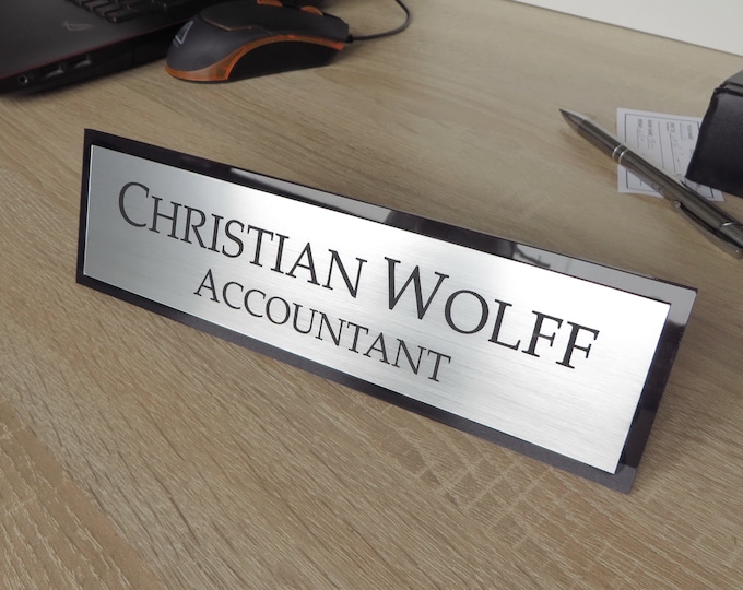 Executive Personalised Desk Name Plate Custom Engraved Desk | Etsy