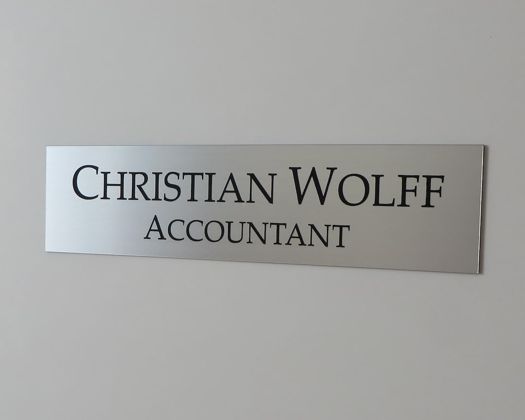 8" X 2" Custom Engraved Office Office Sign, Personalised Door Sign, for ...