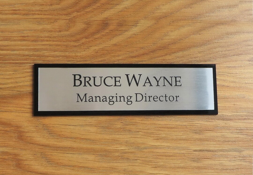 Personalised Wall Name Plate, Custom Engraved Office Sign, Door Plate ...