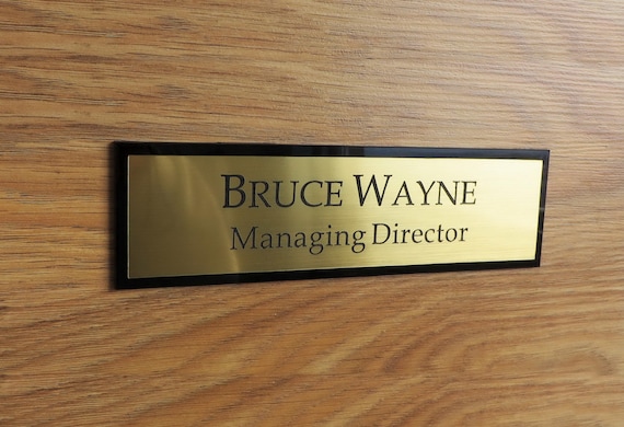 Executive Personalised Wall Name Plate Custom Engraved Sign - Etsy