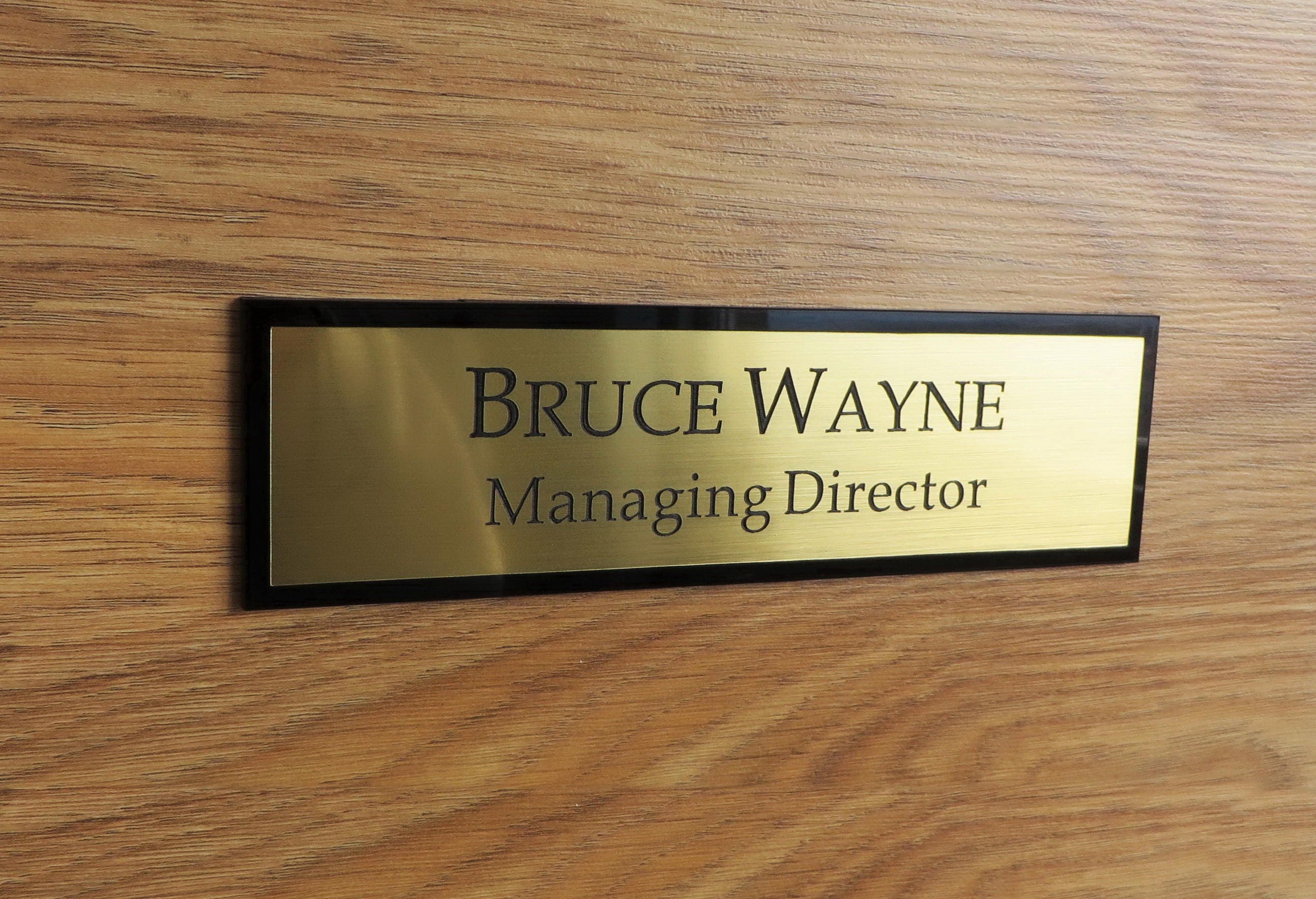 Personalised Wall Name Plate, Custom Engraved Office Sign, Personalised ...