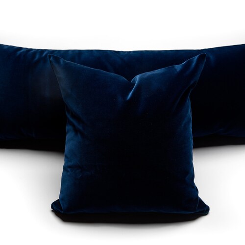Classic Blue Pillow/ Contemporary Modern Blue Italian Velvet - Etsy