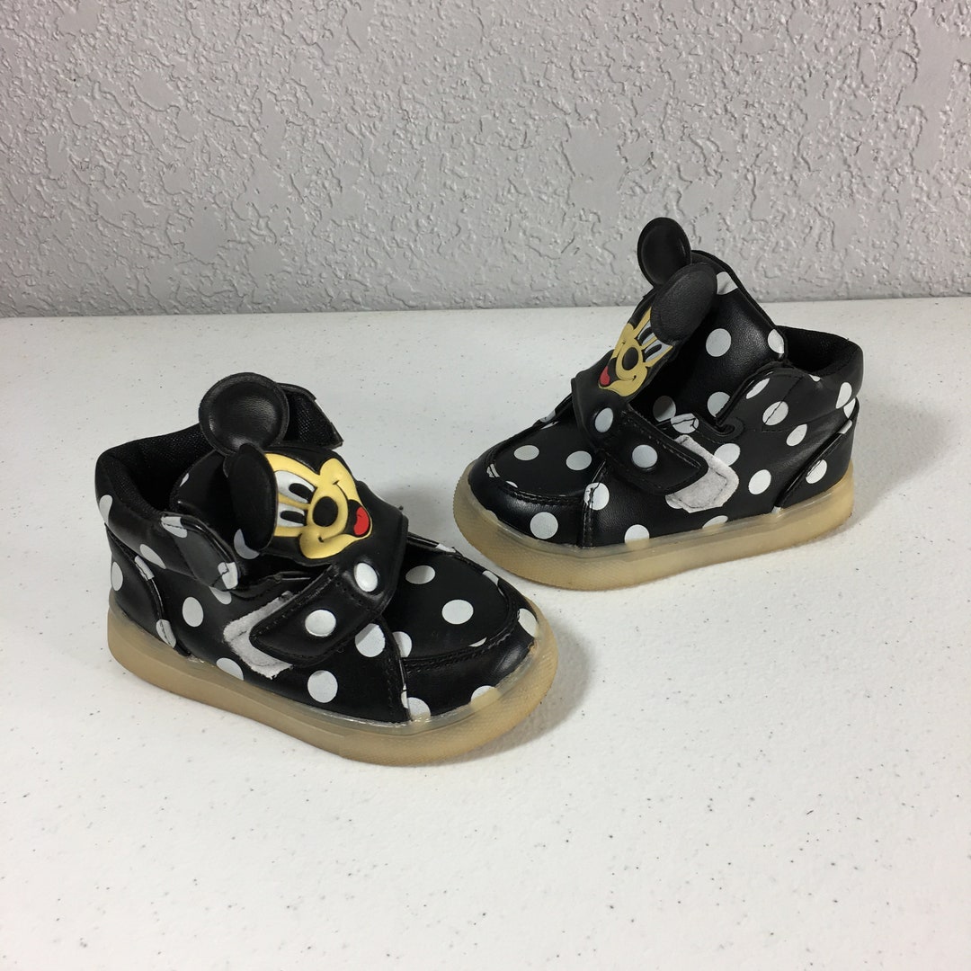 Vintage Disney Mickey Mouse Toddler Shoes 24 Black - Etsy