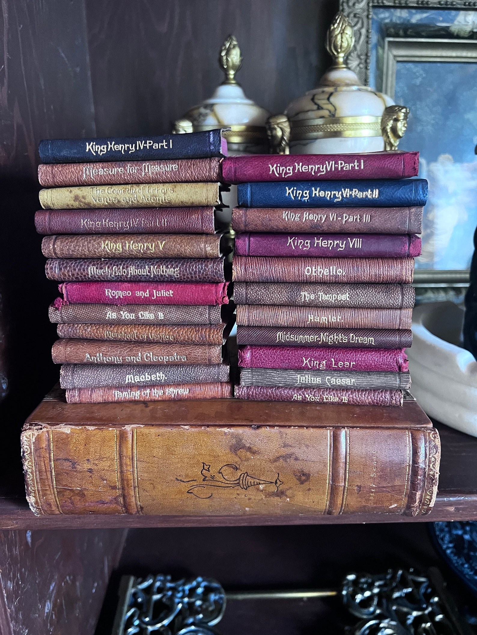 Antique Knickerbocker Leather Shakespeare Mini Novelty Books 1800s - Etsy