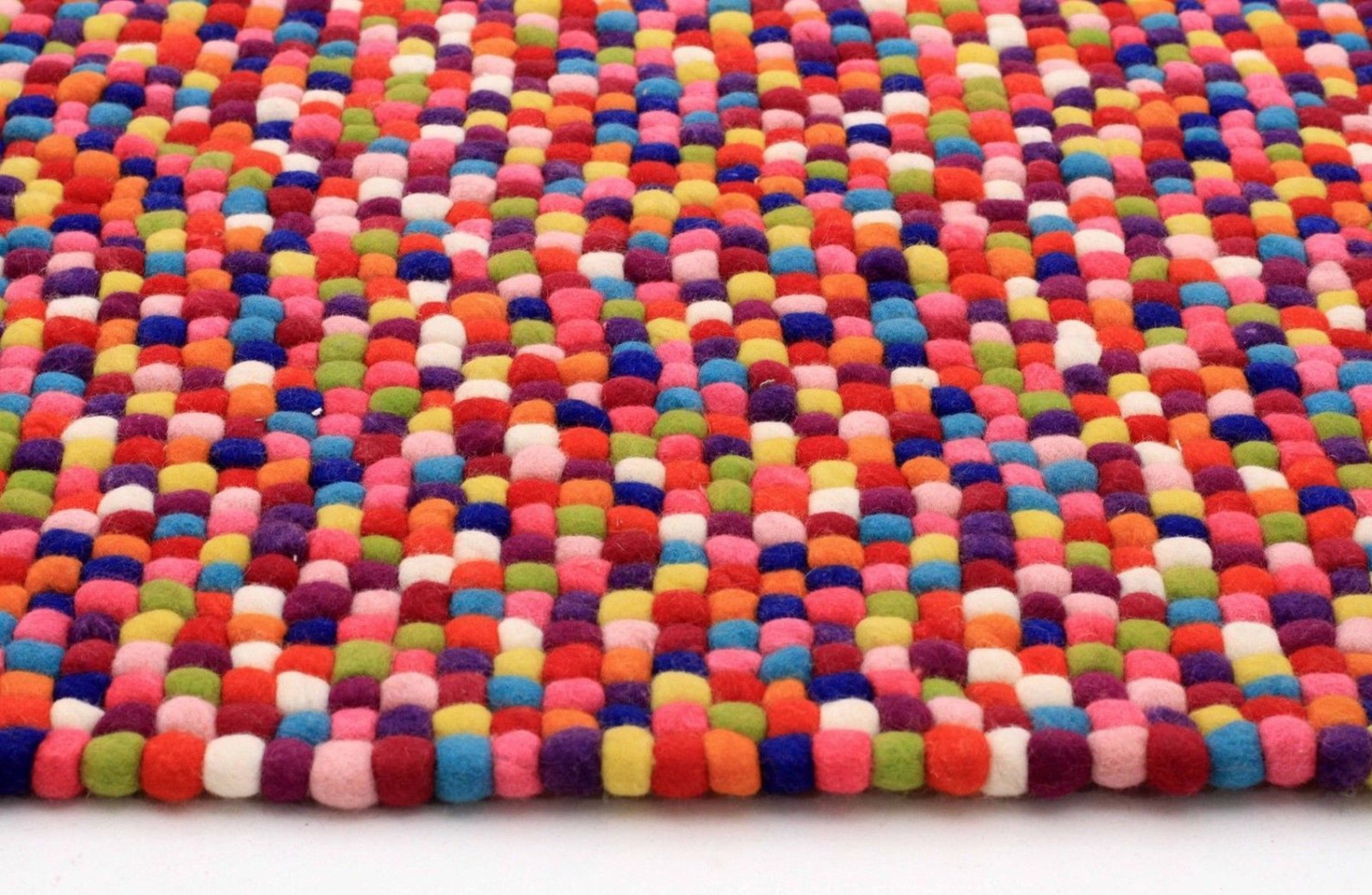 Bright Color Nursery Rectangle Rug Handmade Multi-colored Felt - Etsy