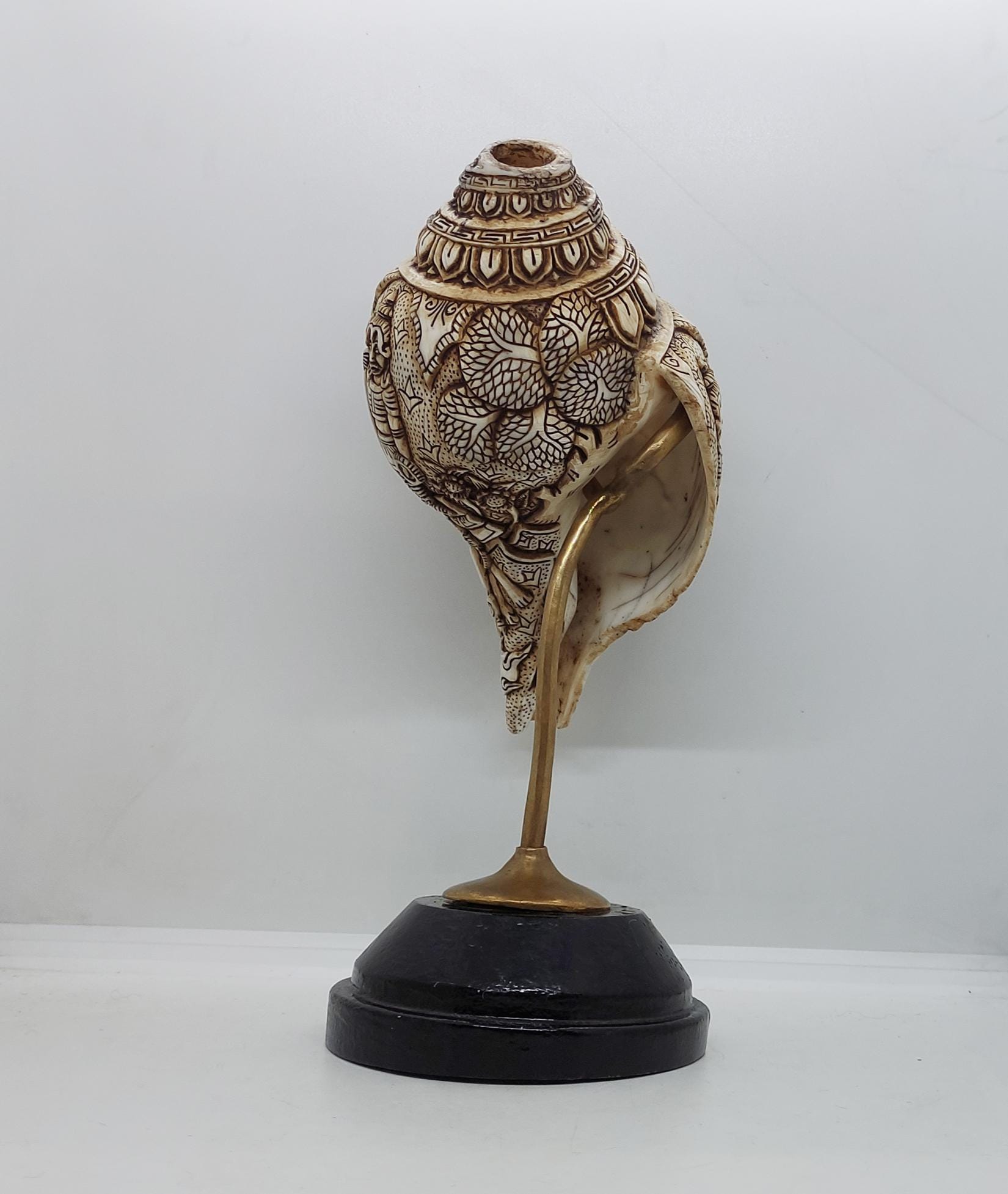 Sri Lanka Ravana Gond Tribe God Ravan Ritual Conch Shell, Raavan Conch ...