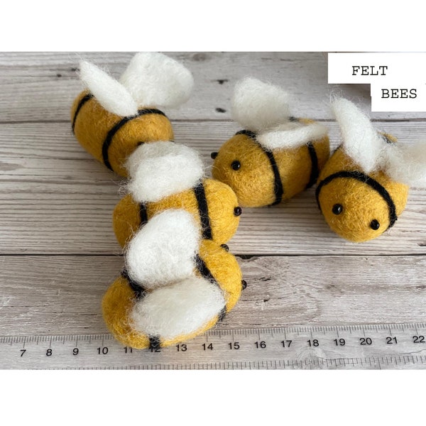 Needle Felted Bee - Etsy