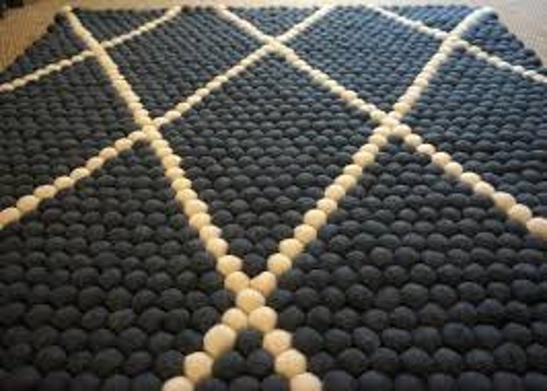 Choose Size Felt Balls Rug Multi-colored Rectangle Pom Pom - Etsy