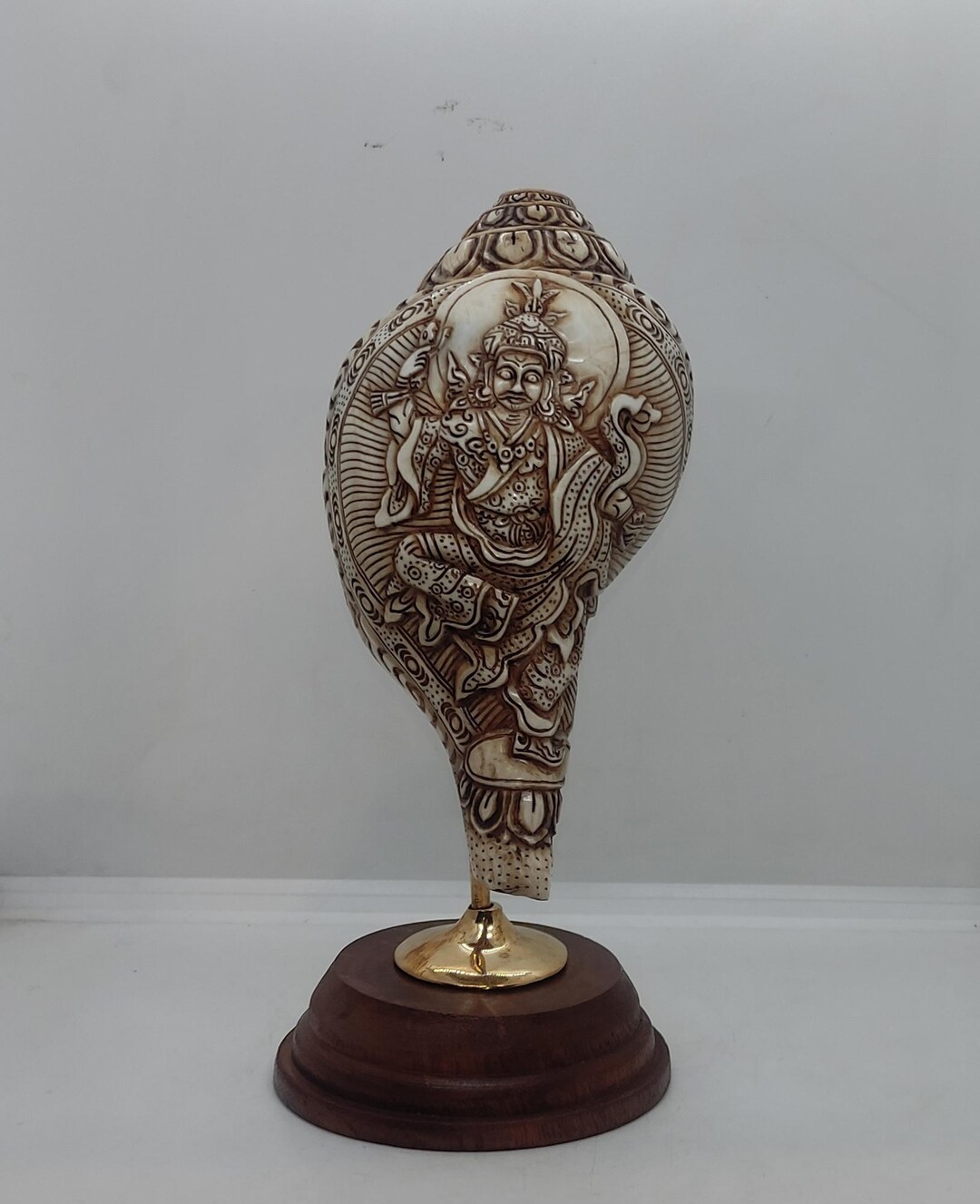 Guru Rinpoche Padmasambhava Ritual Tibetan Monk Conch Shell Trumpet ...