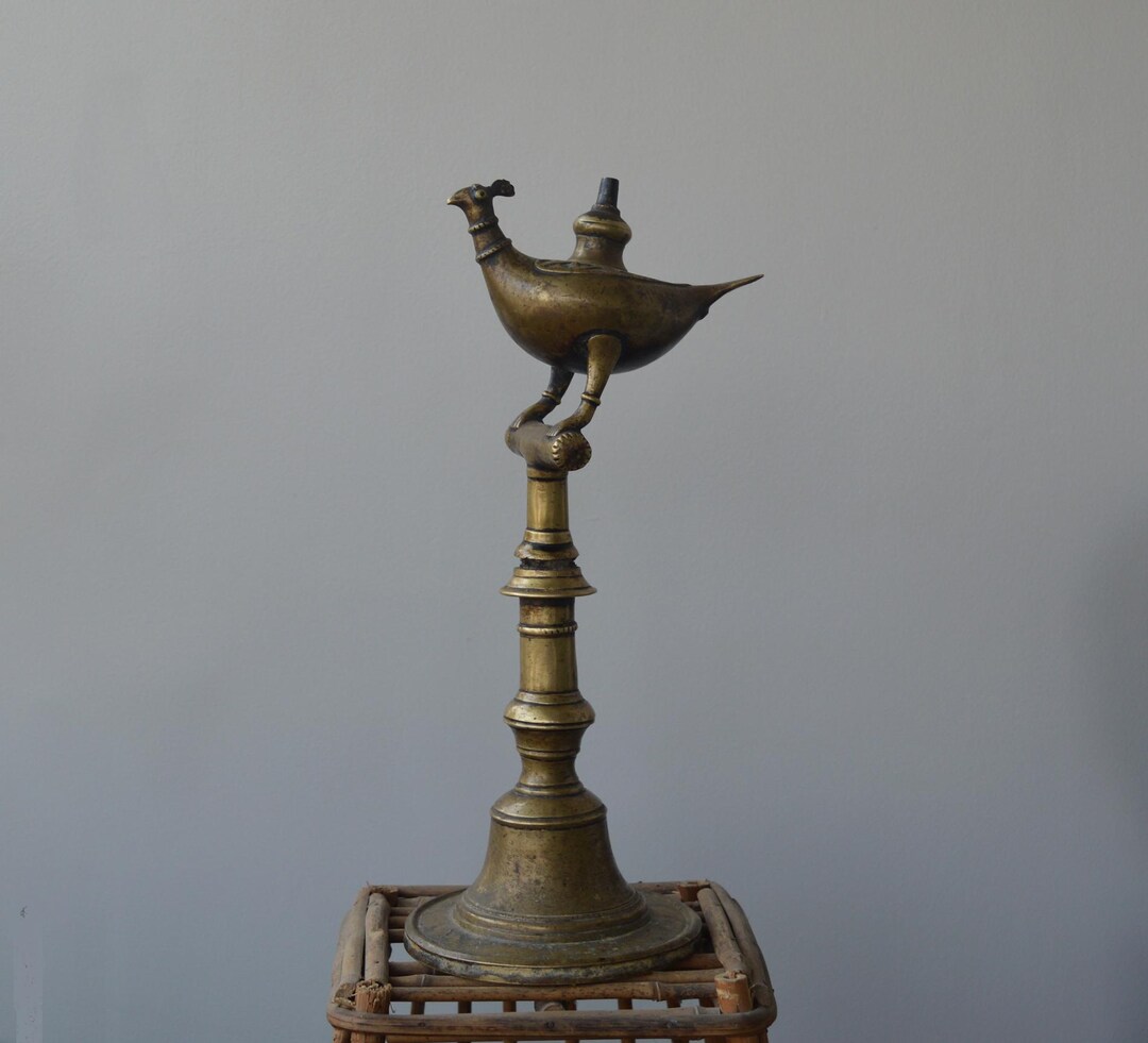Antique Handmade Danphe or Danfe Lophophrous Impejanus Kerosene Oil ...