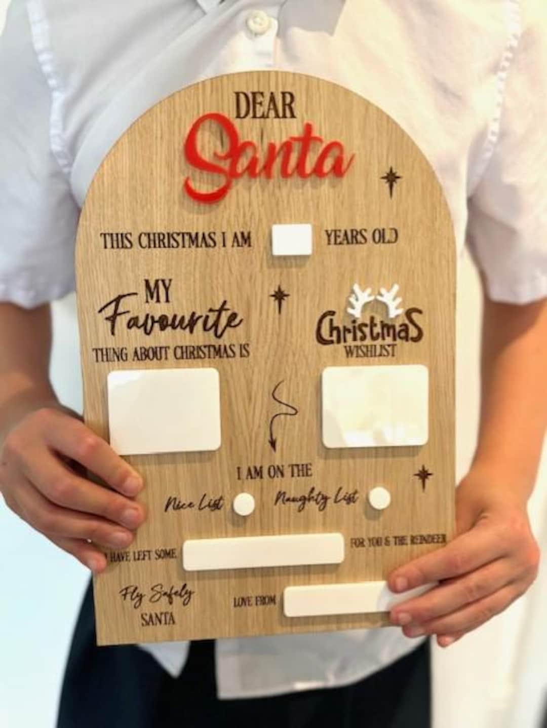 Reusable Dear Santa Wish List Board Christmas Wish List, Children's ...