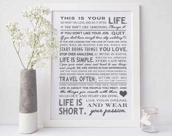 This is Your Life | Etsy