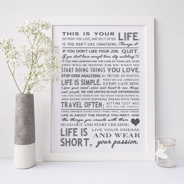 This is Your Life Poster - Etsy