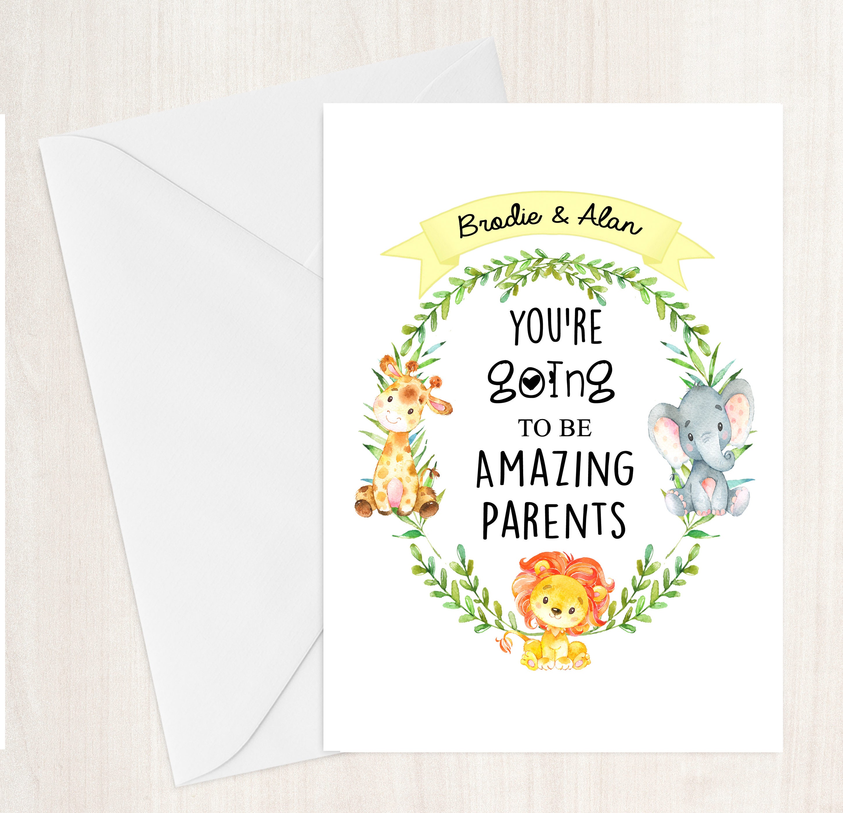 Personalised Parents to Be Card New Baby Congratulations - Etsy UK