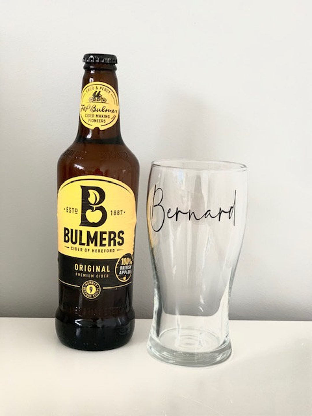 Personalised Script Font Pint Beer Glass Stag Party, Engagement ...