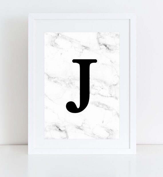 Personalised Marble Background Letter Print | Etsy UK