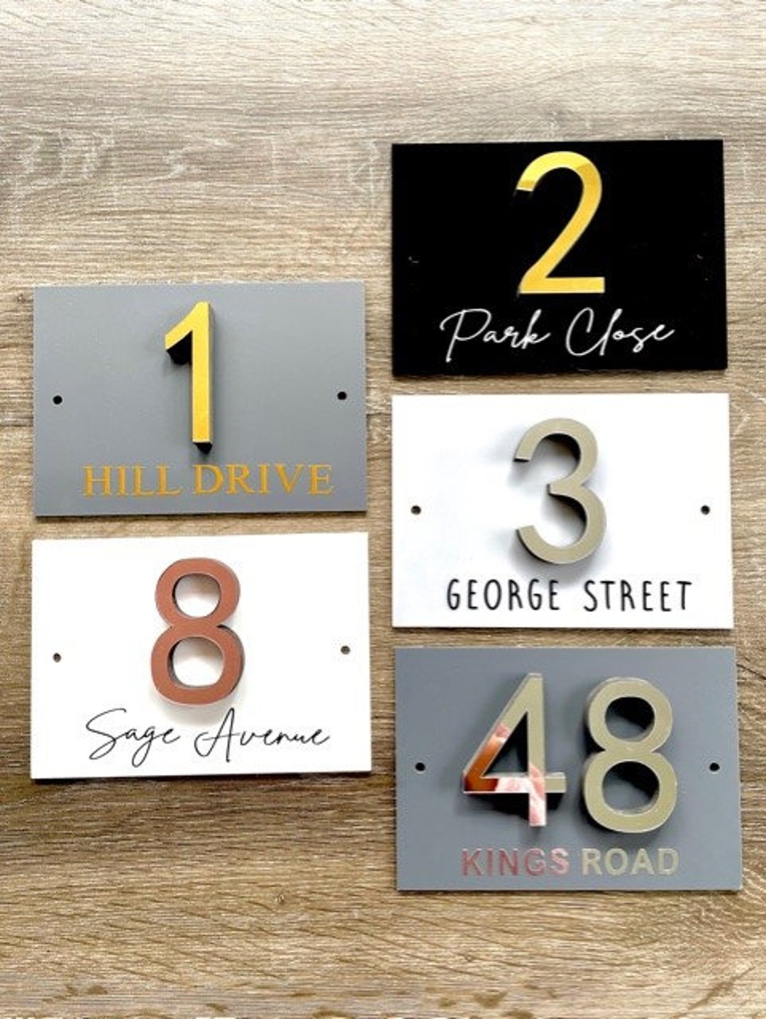 House Sign Modern Door Number Plaque- Acrylic House Number Sign - Etsy
