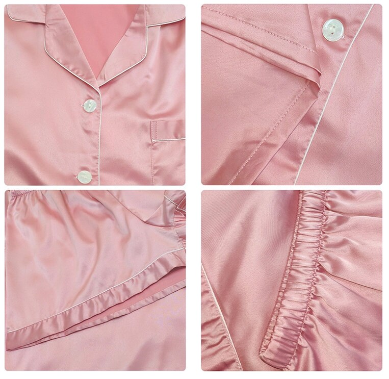 Personalised Silk Satin Pyjama Set Monogrammed Pyjamas - Etsy UK