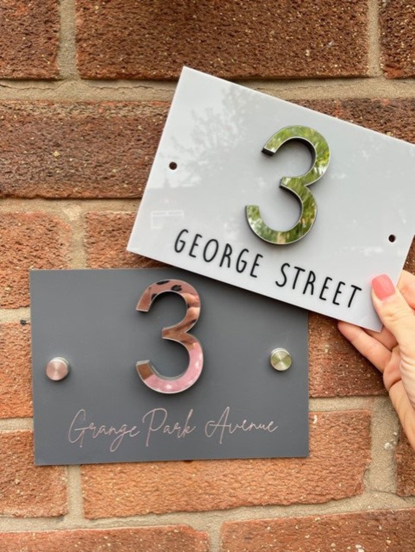 House Sign Modern Door Number Plaque Acrylic House Number - Etsy UK