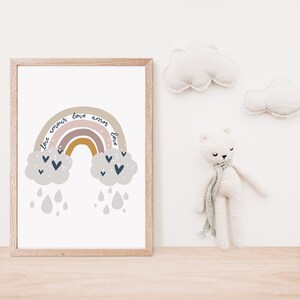 Dream Big Rainbow Print- Nursery Decor - Children's Bedroom Decor ...