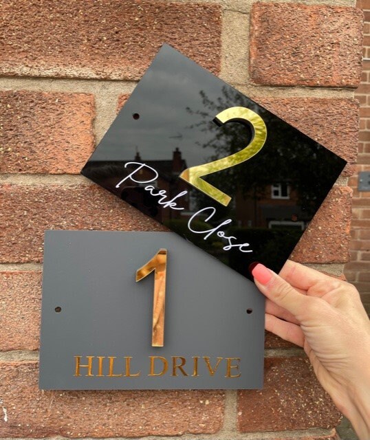 House Sign Modern Door Number Plaque Acrylic House Number - Etsy UK