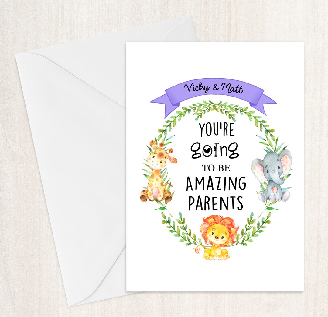 Personalised Parents to Be Card- New Baby, Congratulations, Parents to ...