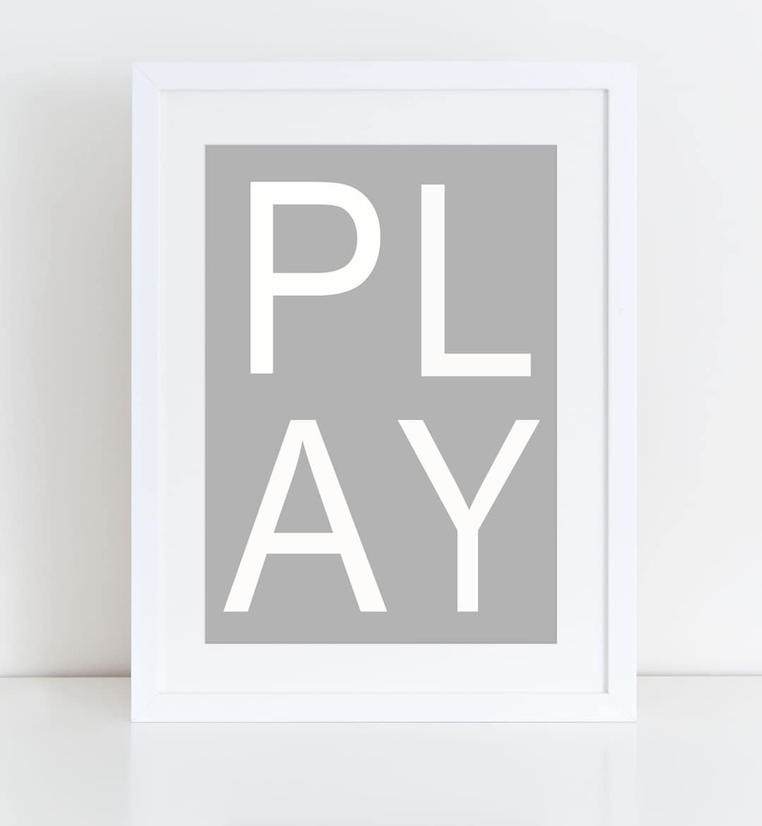 Play Print- Playroom Sign, Play Print, Playroom Print, Playroom Decor ...