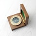 Personalised Compass With Wooden Box, Custom Engraved Compass Gift ...