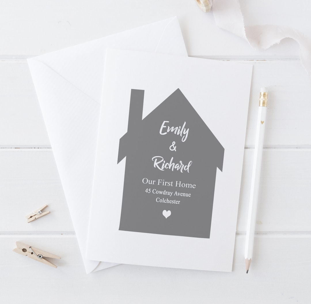Personalised First Home Card - Custom New Home Greeting Card ...
