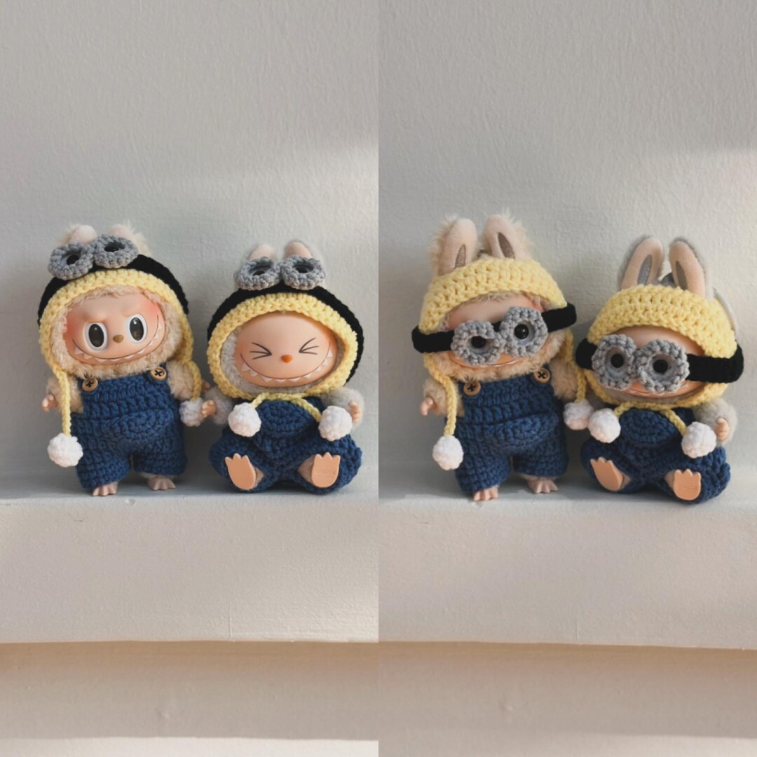 Crochet Pattern* Banana Minioon Labubu Doll Outfit V1 V2 / PDF Crochet ...