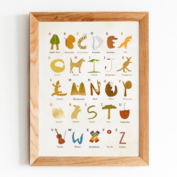 Nature Alphabet Mini Poster I Nature Study Printable Poster I ABC ...