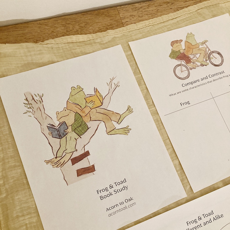 Frog and Toad Book Study Reading Comprehension Compare and - Etsy