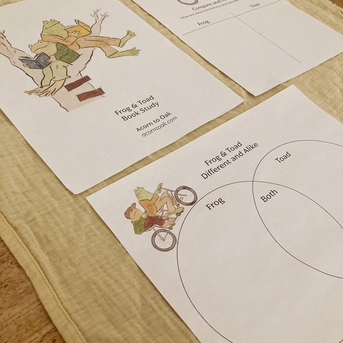 Frog and Toad Book Study - Reading Comprehension, Compare and Contrast ...