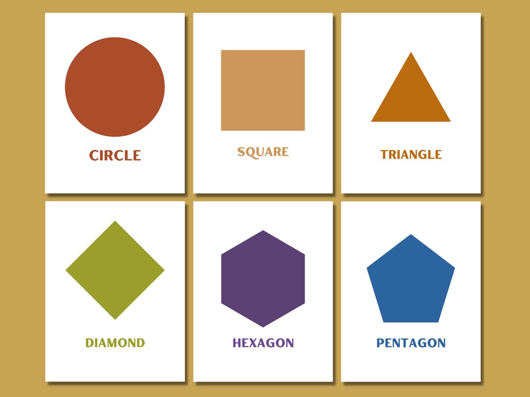 Minimalist Shape Flash Cards - Printable Preschool Activity - Classroom ...