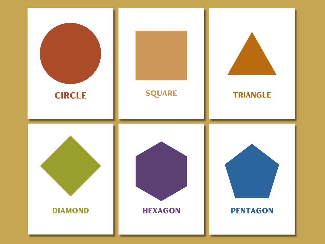 Minimalist Shape Flash Cards - Printable Preschool Activity - Classroom ...