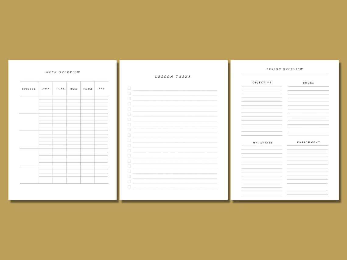 Homeschool Planner 2023-2024 - Lesson Plan - Meal Planner - Printable ...
