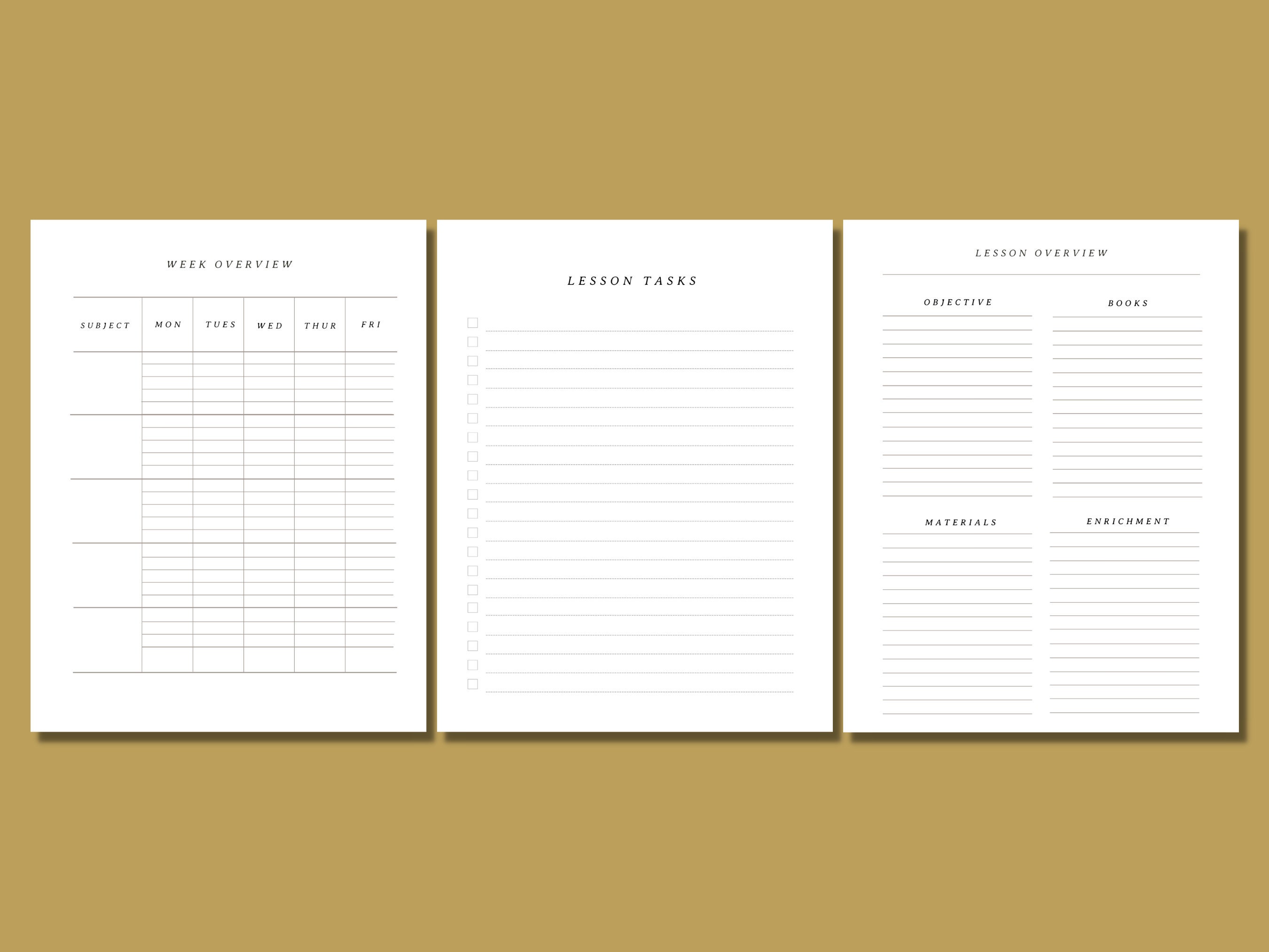Homeschool Planner 2023-2024 - Lesson Plan - Meal Planner - Printable ...