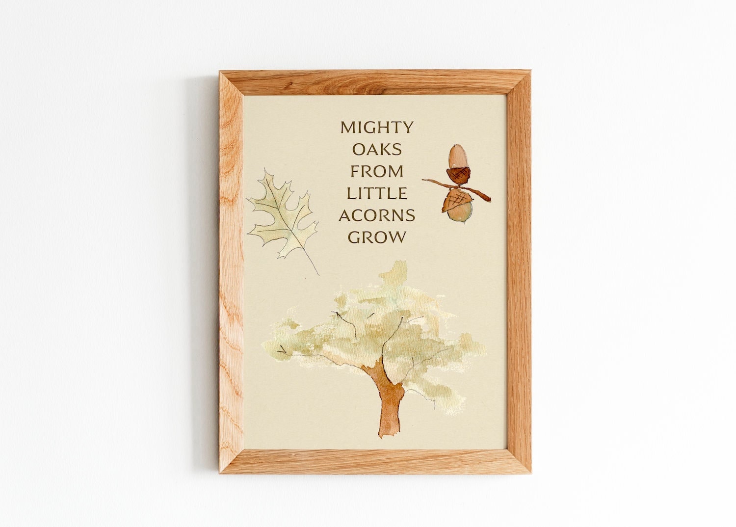 Mighty Oaks From Little Acorns Grow Printable Poster - Tree Unit Study ...