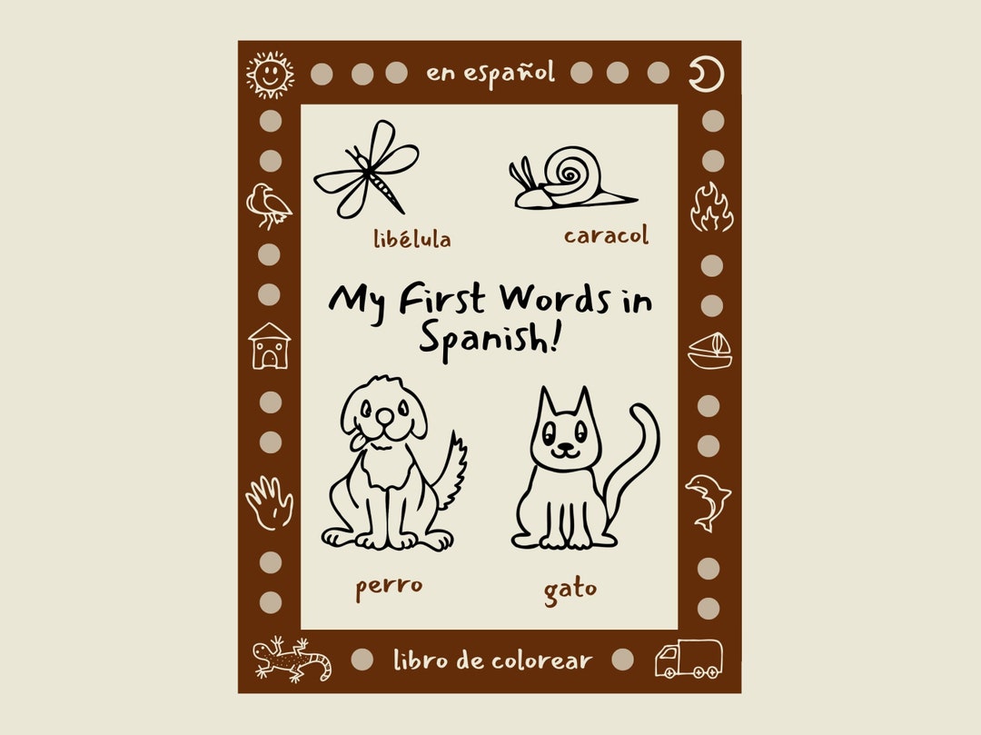 My First 100 Words in Spanish! - Bilingual Coloring Book - Learn ...