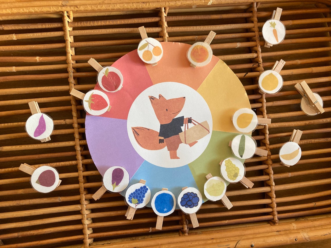 Preschool Color Wheel Matching Game Fine Motor Skills | Etsy